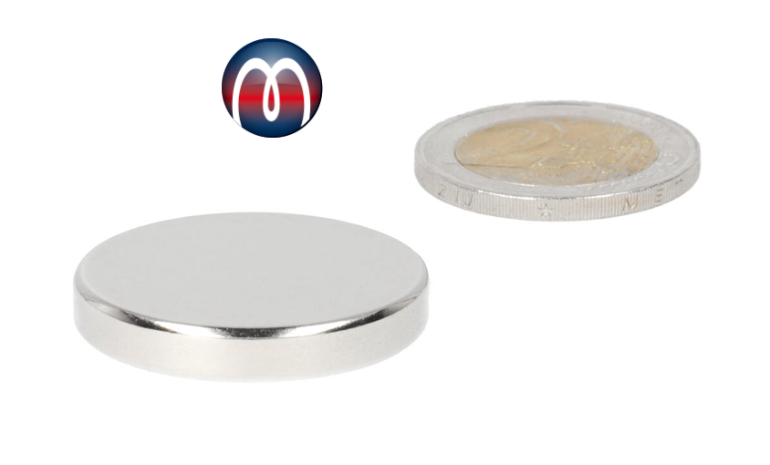 Disc magnet O 30 mm height 5 mm Round Neodymium Magnet N50 Nickel holds 10 5 kg Magnosphere Shop